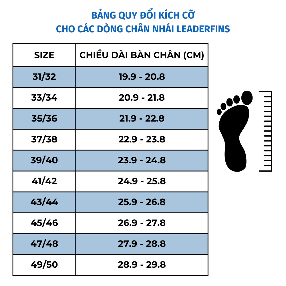 Chân nhái Leaderfins Ice Logo - Oceansportsvn.com